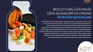 Bioloji fəallığa malik qida əlavələri və ondan istifadə qaydaları
